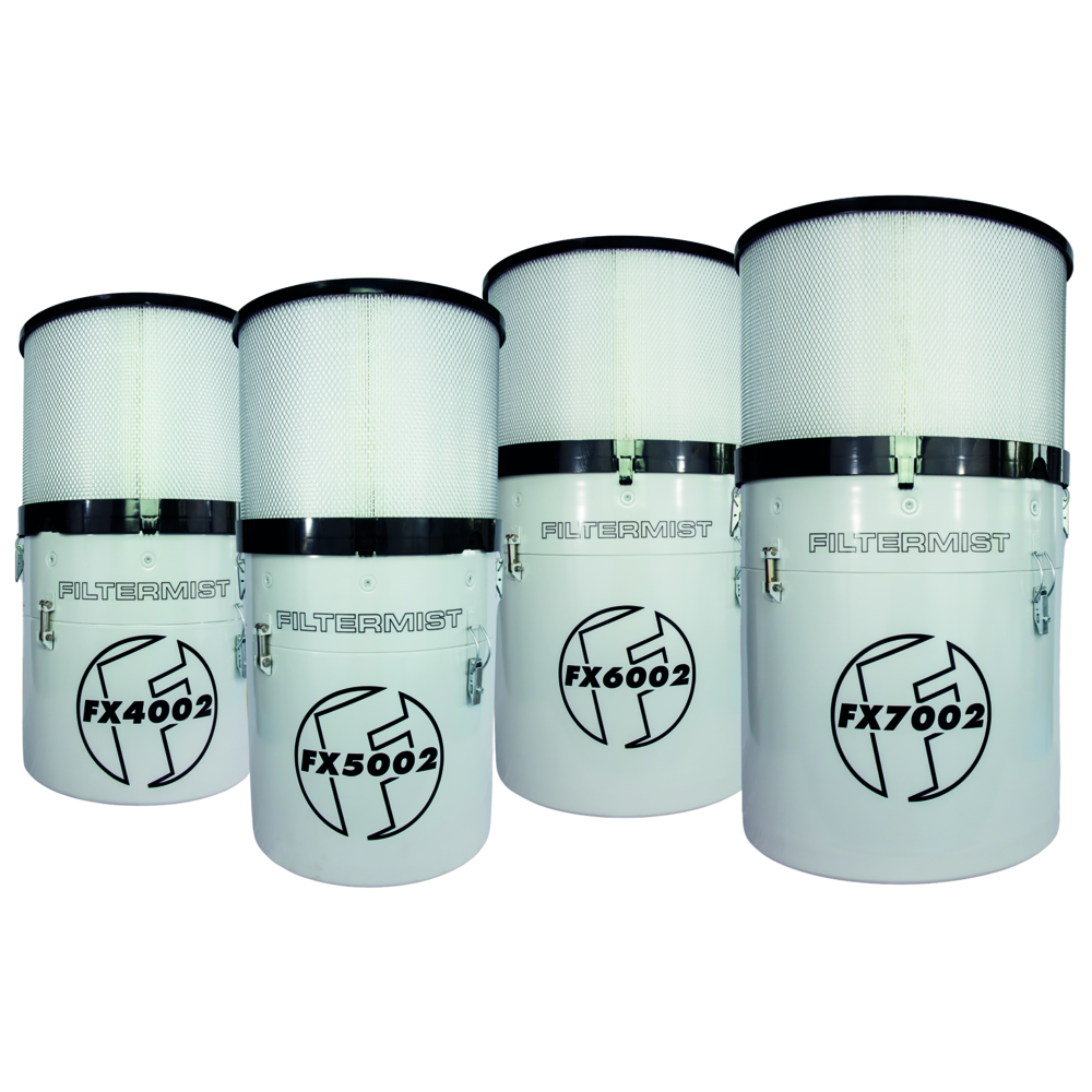 Ölnebelfilter FX 5002 / Serie 2 RAL7035 mit hocheffizientem Nachfilter ...