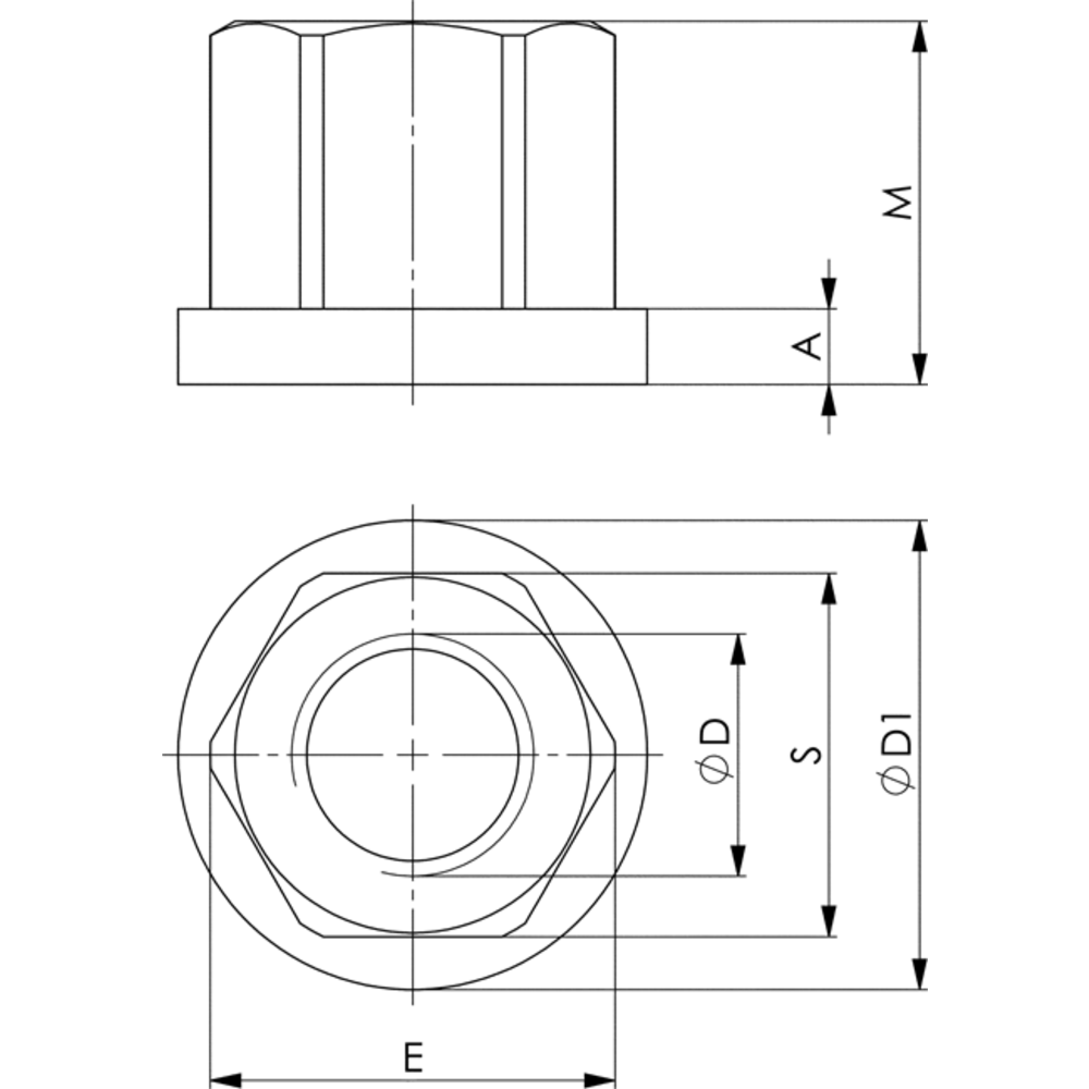 Sechskantmutter mit Bund, geschmiedet DIN 6331 M30 | SARTORIUS Werkzeuge